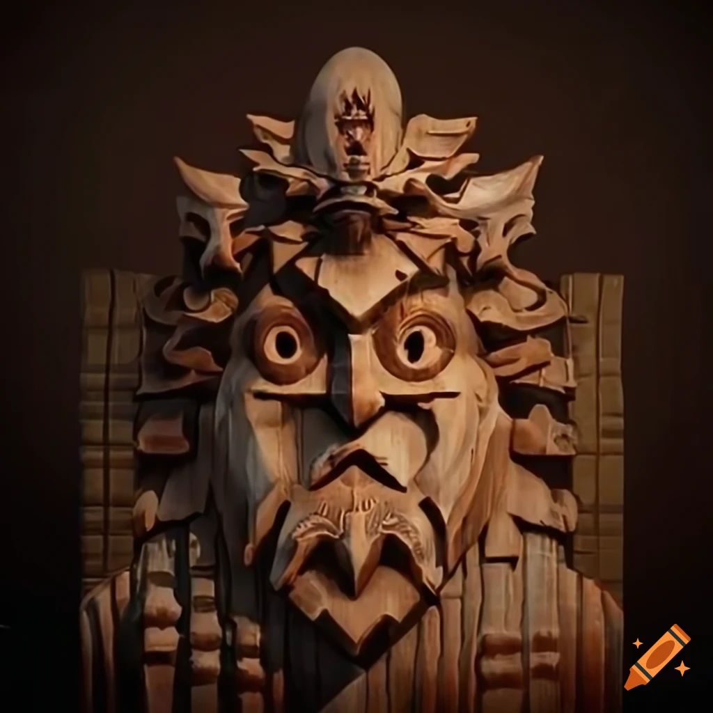 Stunning architectural stave carving artwork on Craiyon