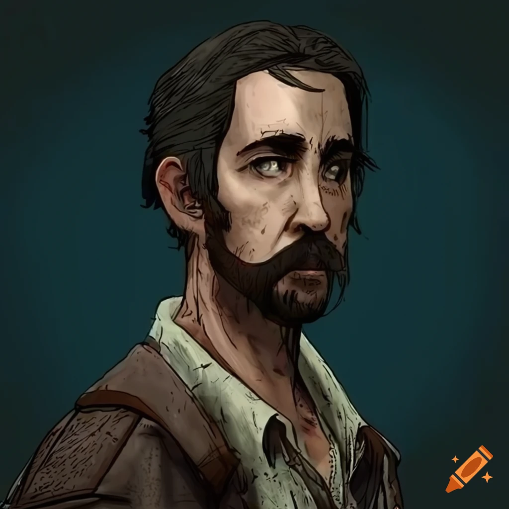 Digital art of shane madej in the walking dead game