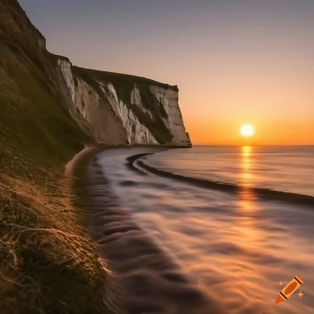 Boulder in front of ruegen's chalk cliffs on Craiyon