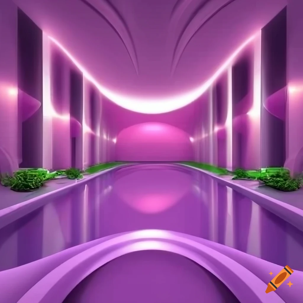 Surreal Spa Interior With Flowing Curvy Forms And Shapes surreal-spa-interior-with-flowing-curvy-forms-and-shapes