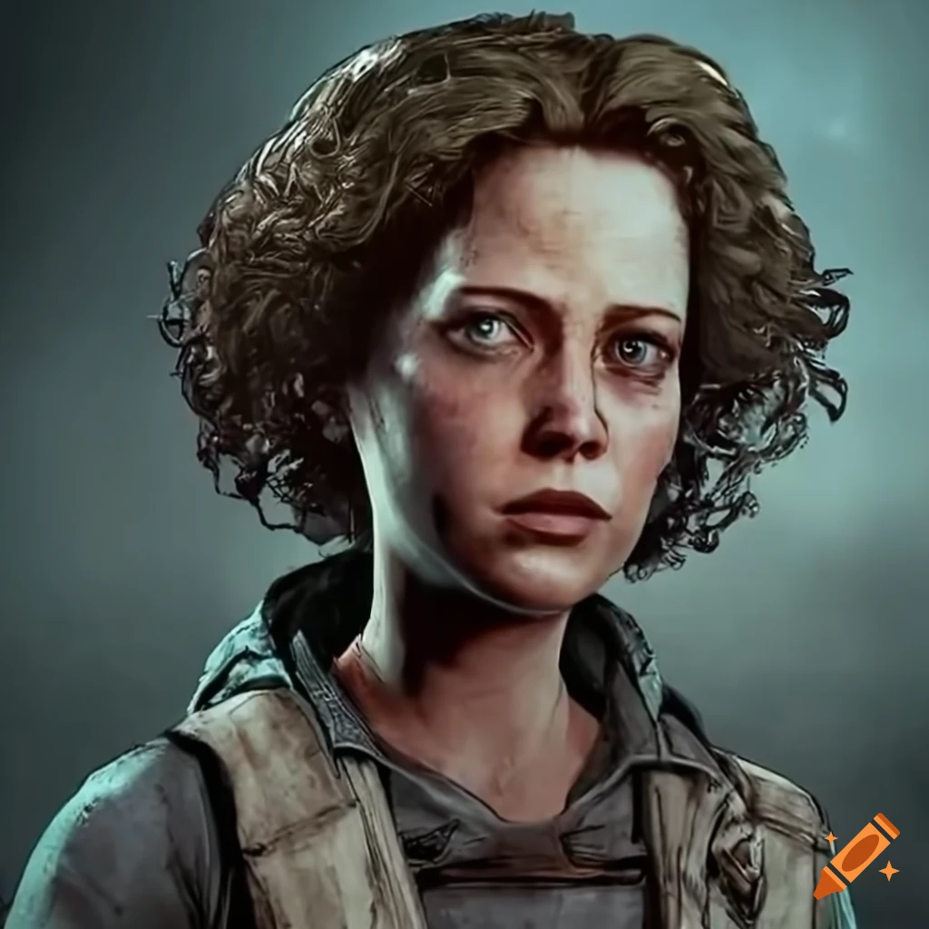 Ellen ripley in the walking dead video game on Craiyon