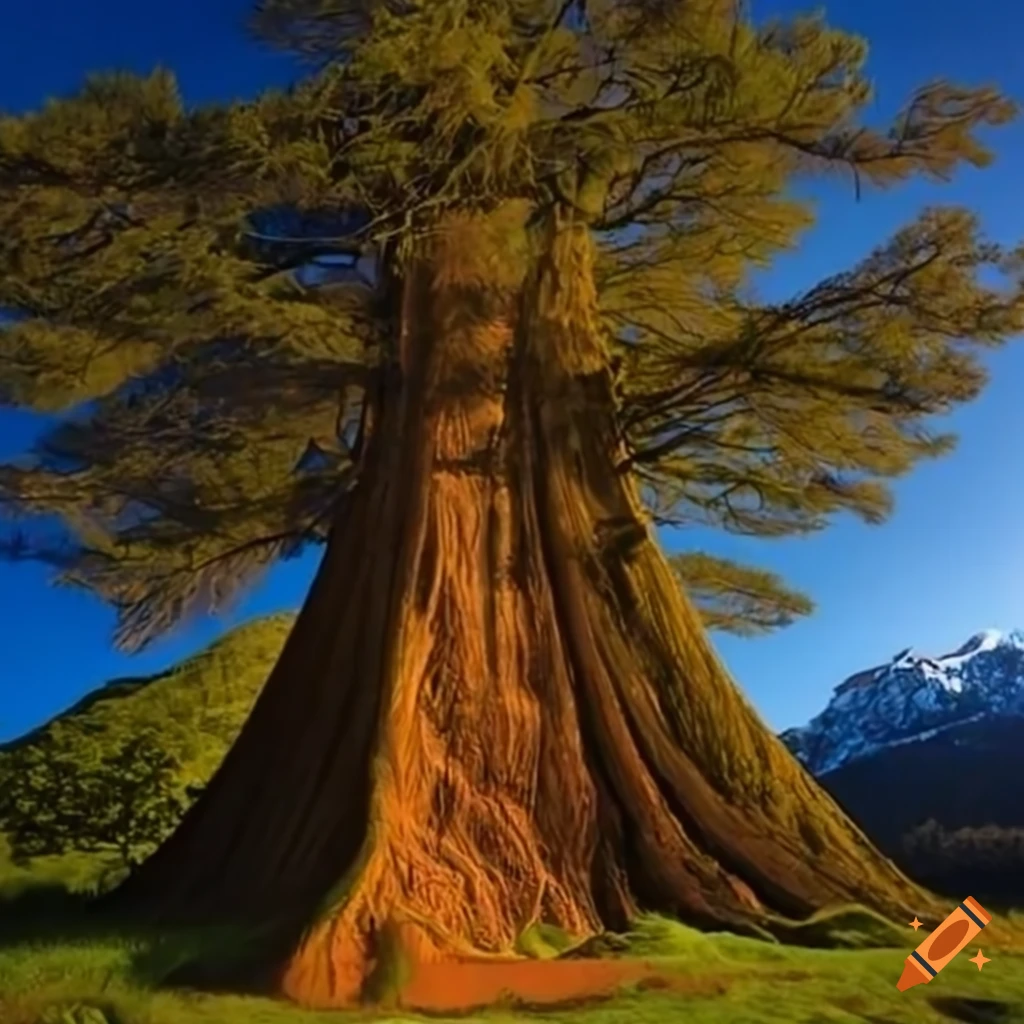 Image of a giant fir tree on Craiyon