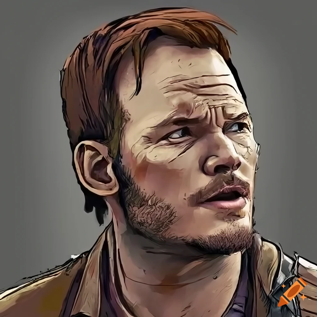 Digital art of chris pratt in the walking dead style on Craiyon