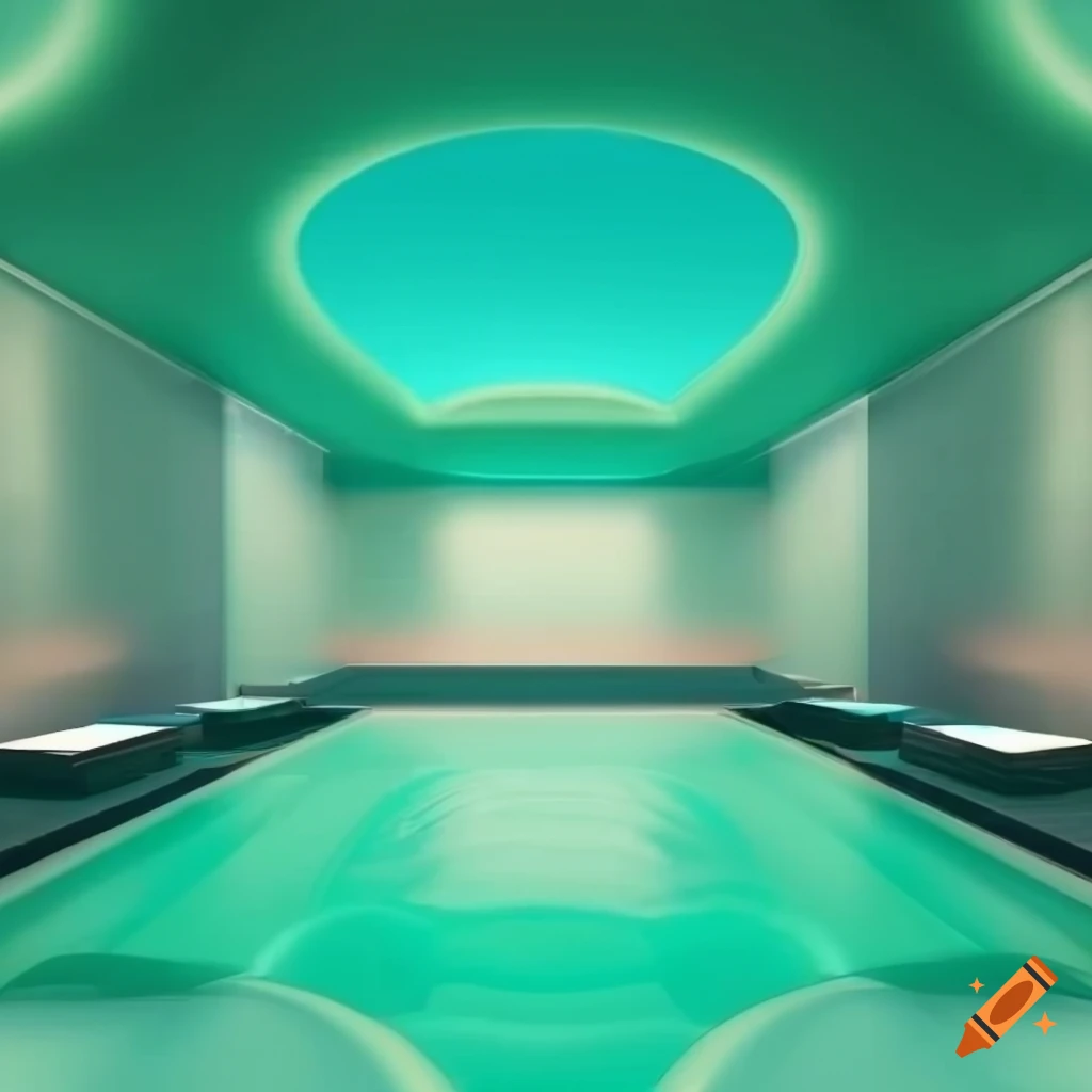 Small luxury indoor swimming pool on Craiyon