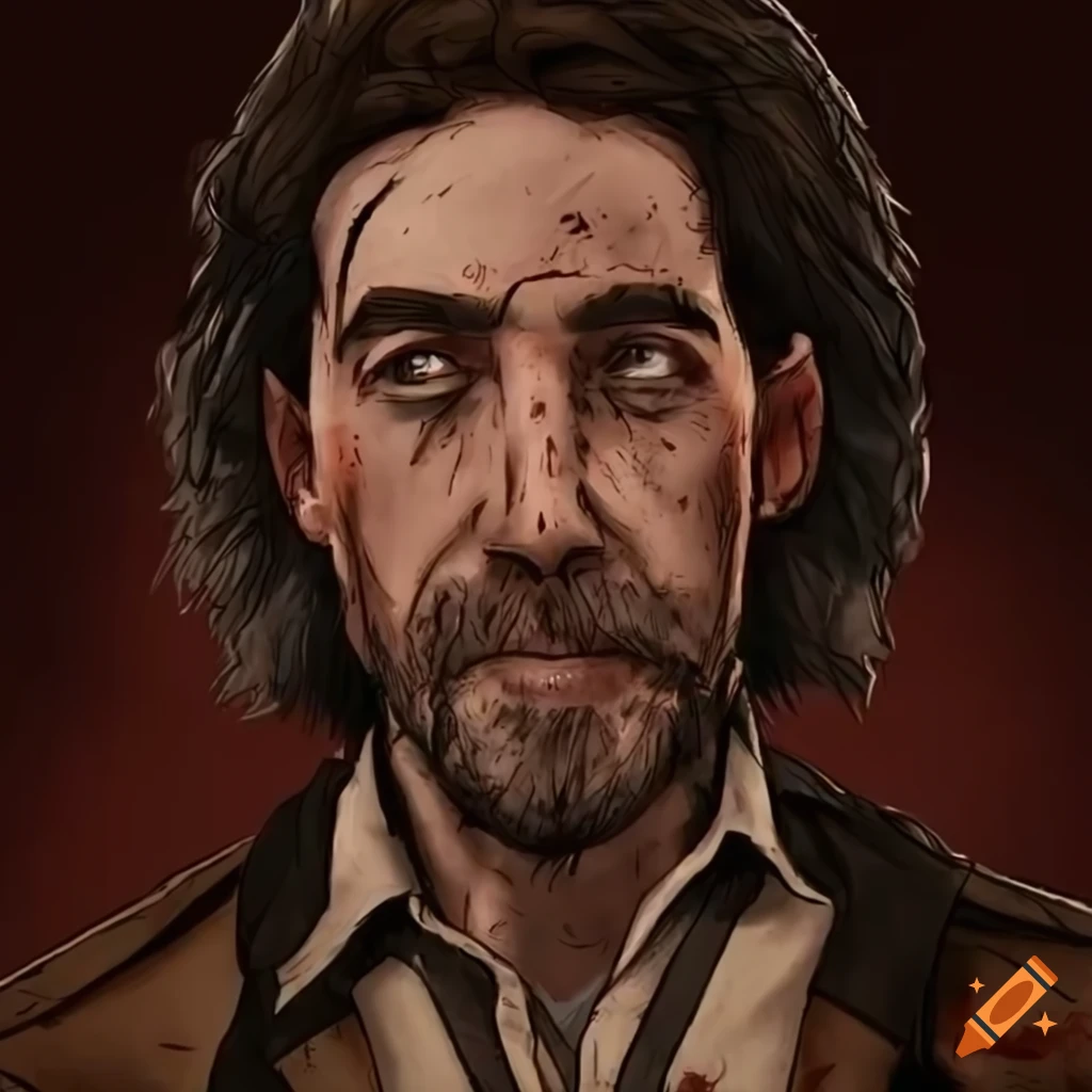 Digital artwork of yogscast simon lane in the style of the walking dead ...