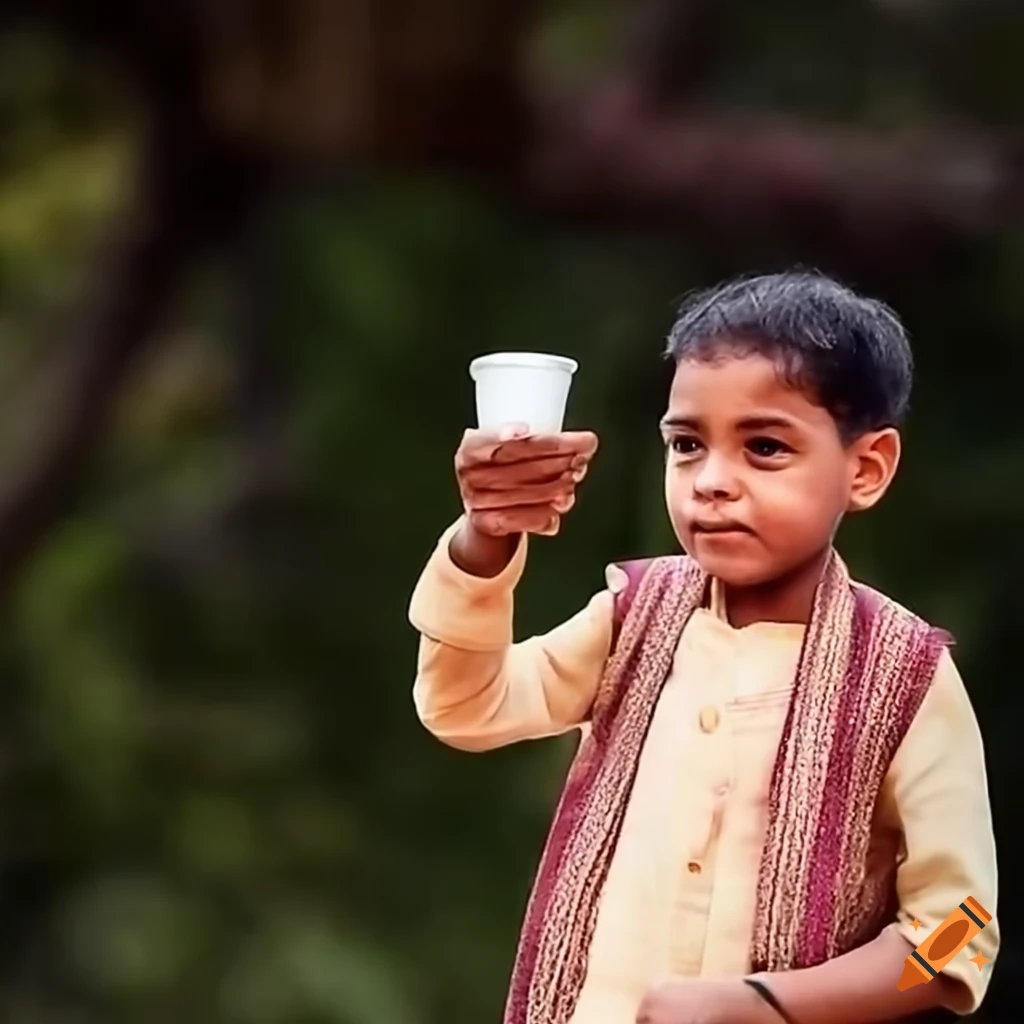 Young narendra modi selling tea on Craiyon
