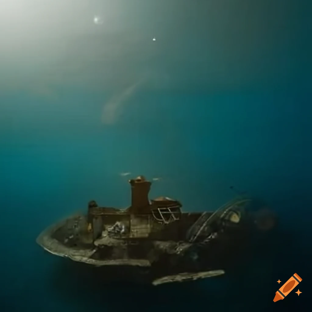 Image of a pirate floating trash island