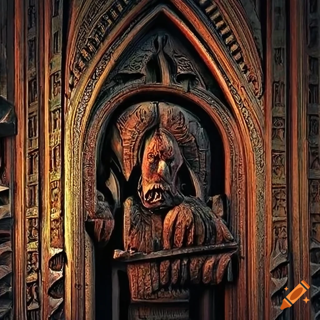 High-definition carving with lord of the rings motif