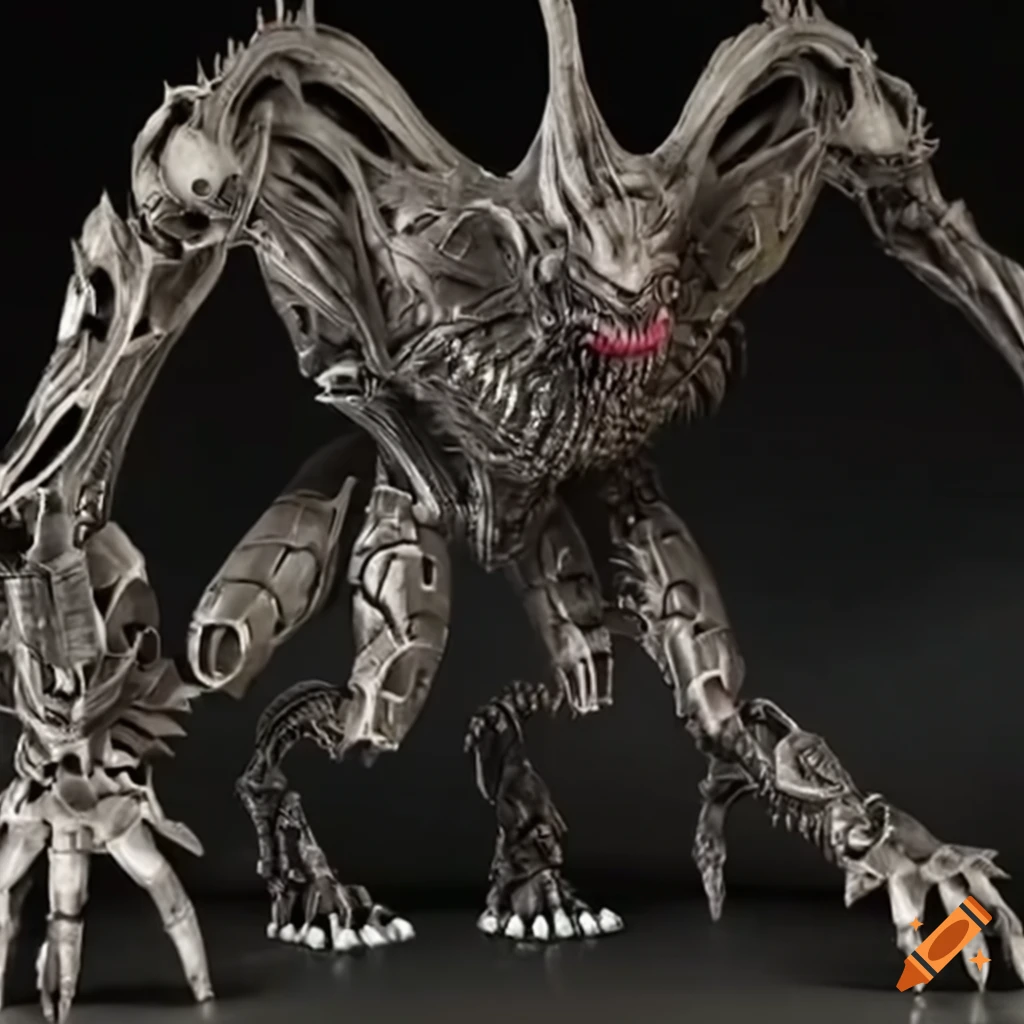 Cybernetic dragon-inspired alien creature on Craiyon