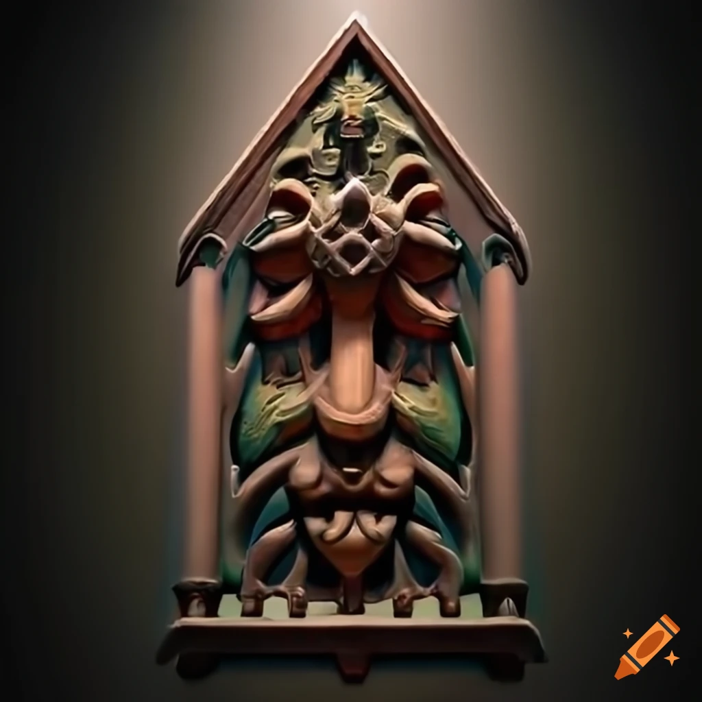 'architectural stave carving' inspired artwork with stunning details