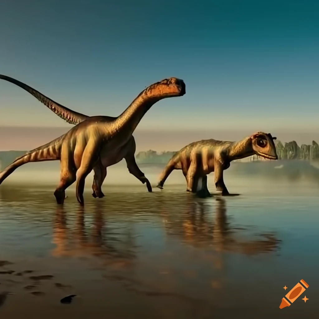 Dinosaurs land on Craiyon