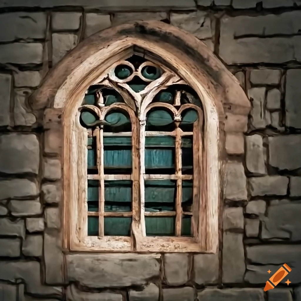 Medieval window on Craiyon