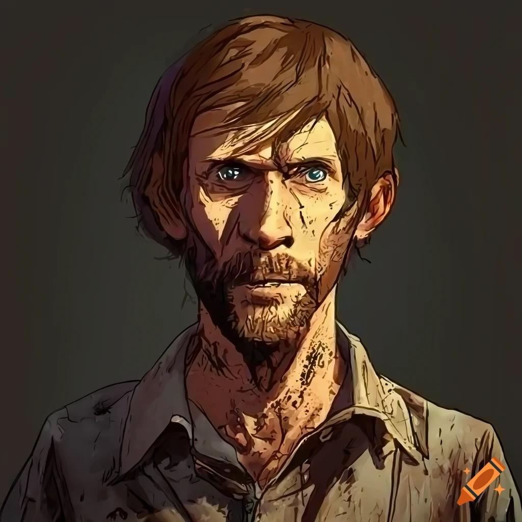 Digital art of todd howard in walking dead style