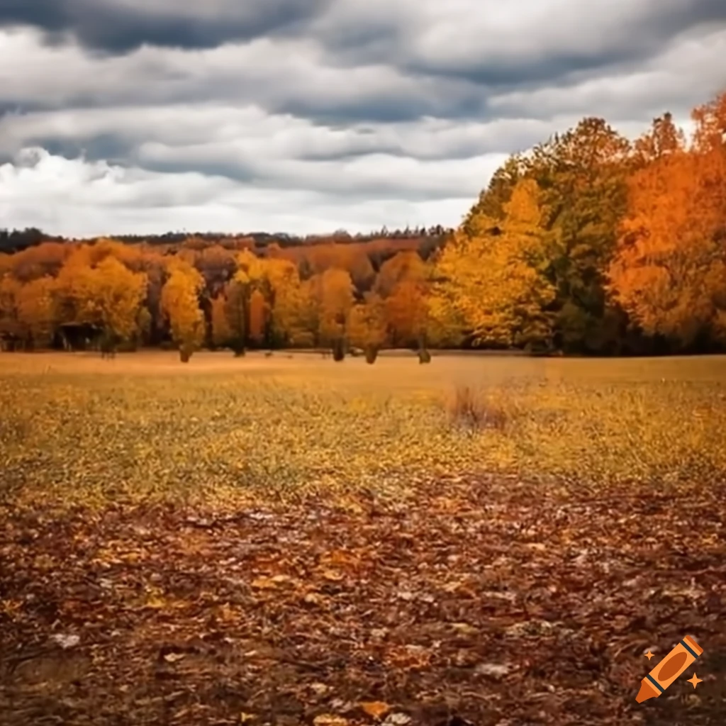 Chevy 3100 parked in a beautiful autumn field on Craiyon