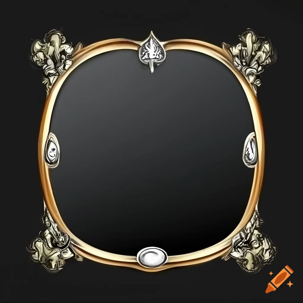 Fancy border rpg icon on black background
