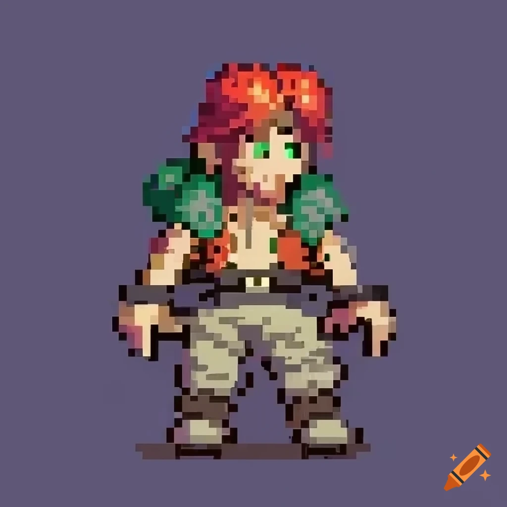 Pixel art of metal slug game on Craiyon
