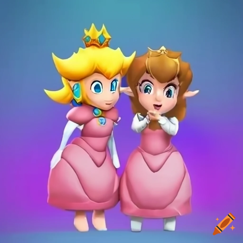 Princess peach and link in costume swap