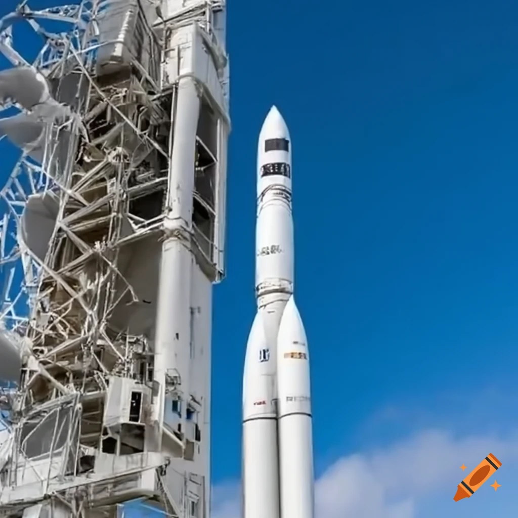 Suborbital rocket on launch pad