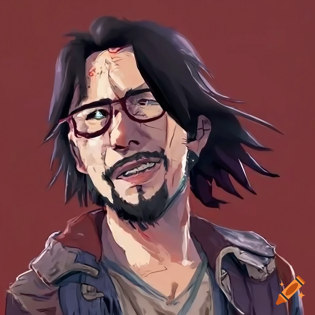 Digital art of mark fischbach as a character from the walking dead