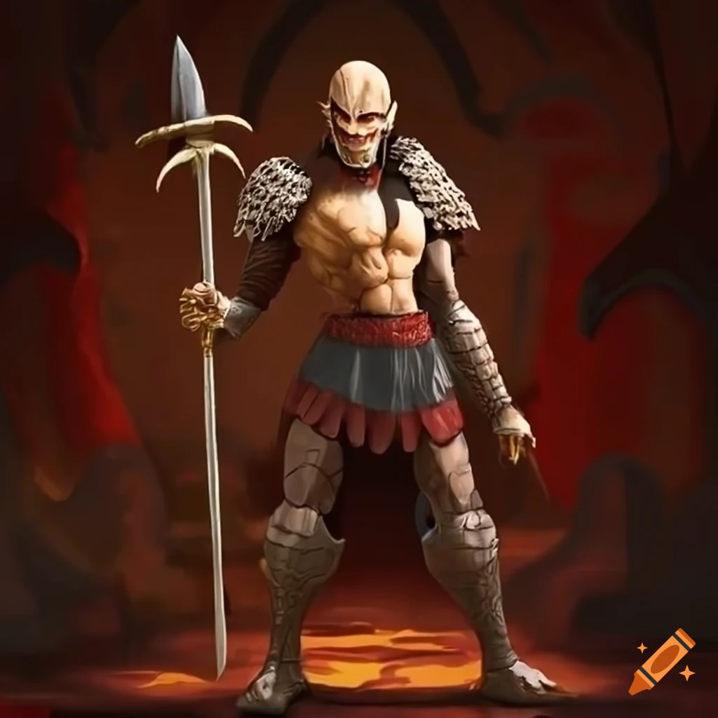 Fusion of Dhalsim and Vlad Dracula as a brown armored knight with a ...