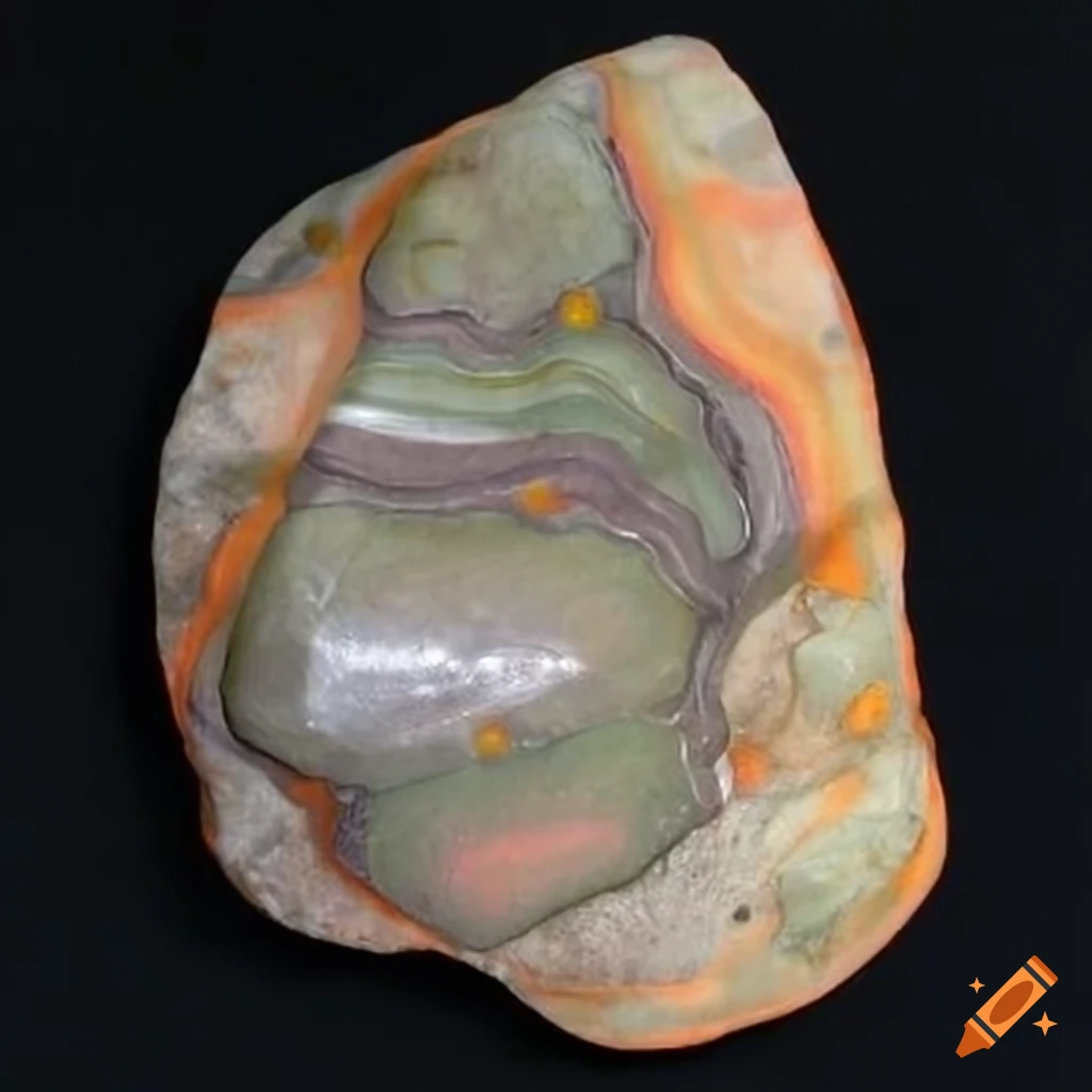 Black, gray, and white jasper gem on white background on Craiyon