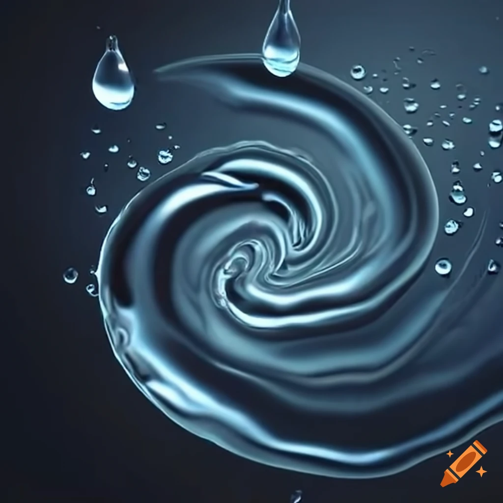 Transparent water drop spiral on Craiyon