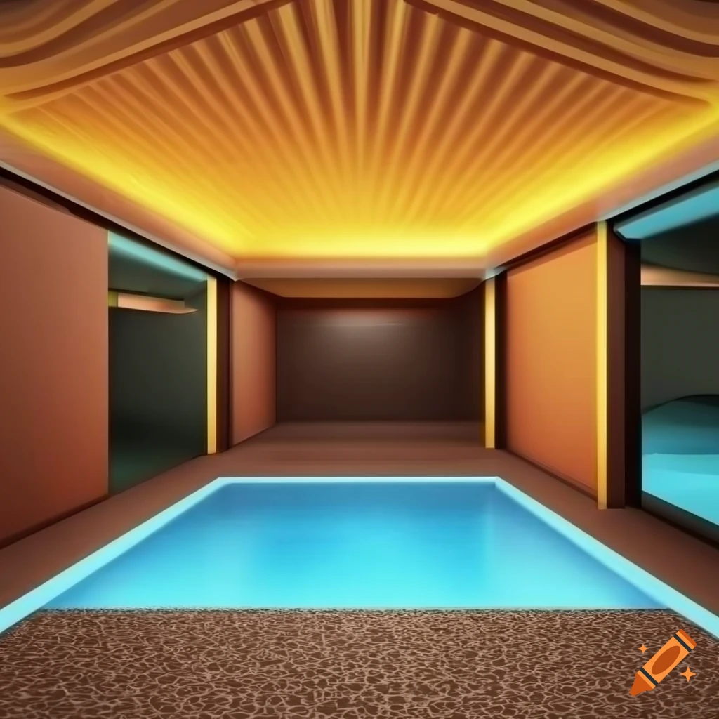 Surreal liminality architecture living room with flowing curvy forms on ...