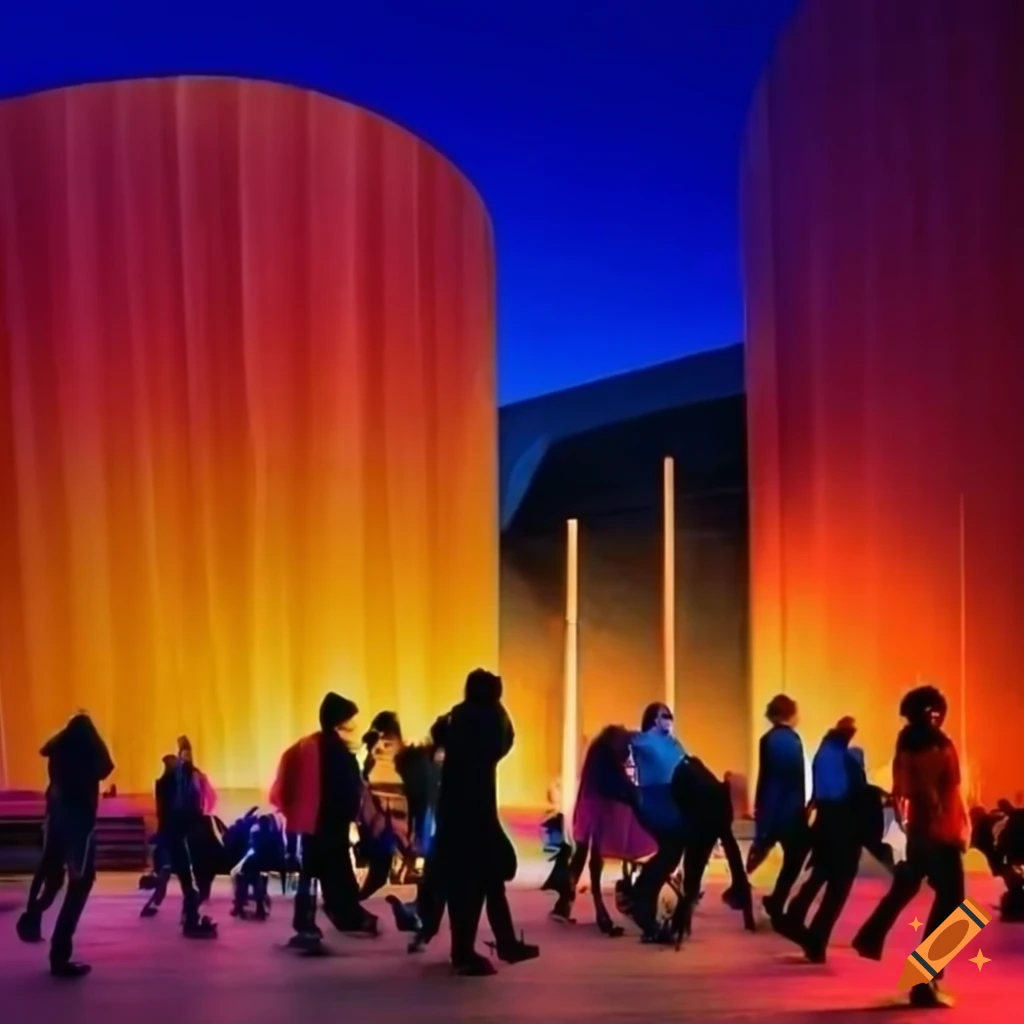 Vibrant outdoor performing arts centre in london on Craiyon