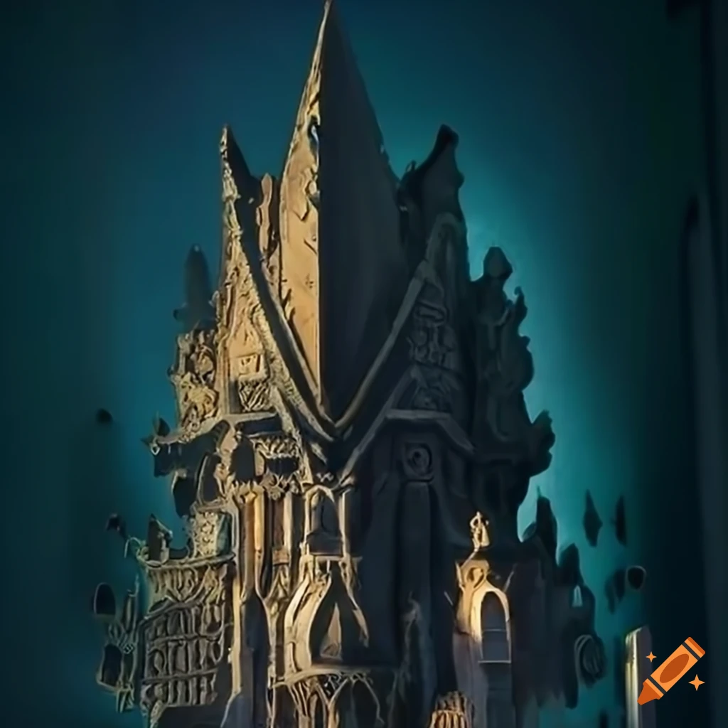 Detailed architectural carving in zelda game style on Craiyon