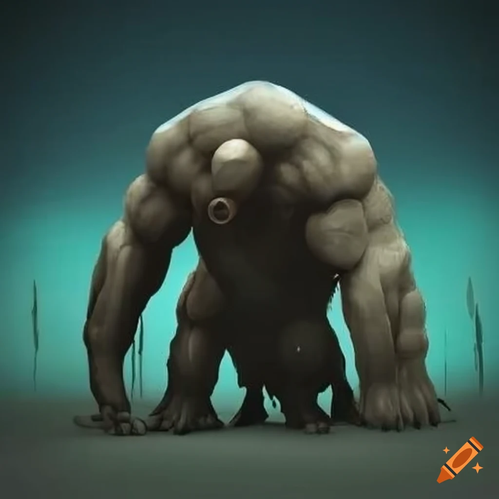 Epic battle between monsters and ninja on Craiyon