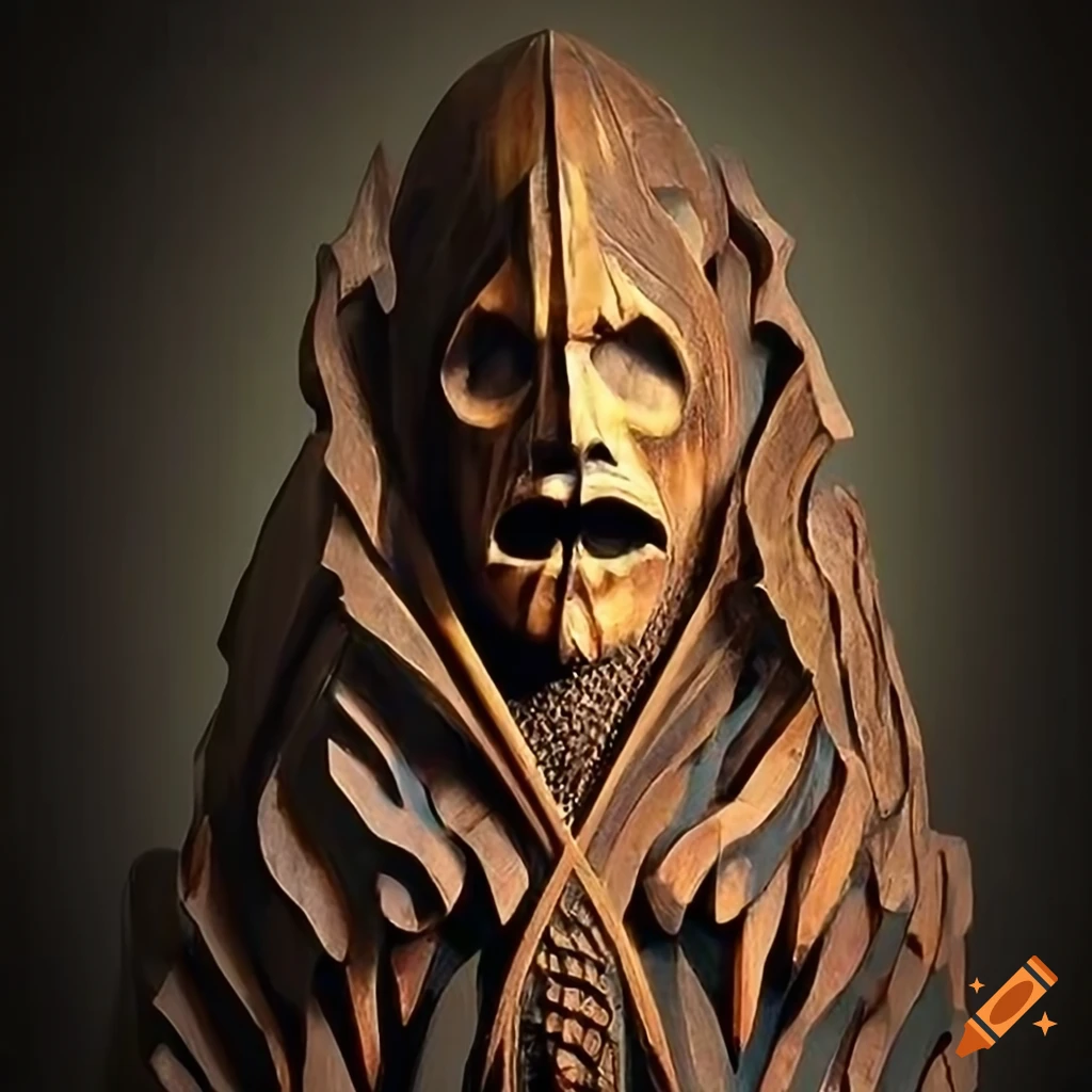 High-definition carving with lord of the rings motif on Craiyon