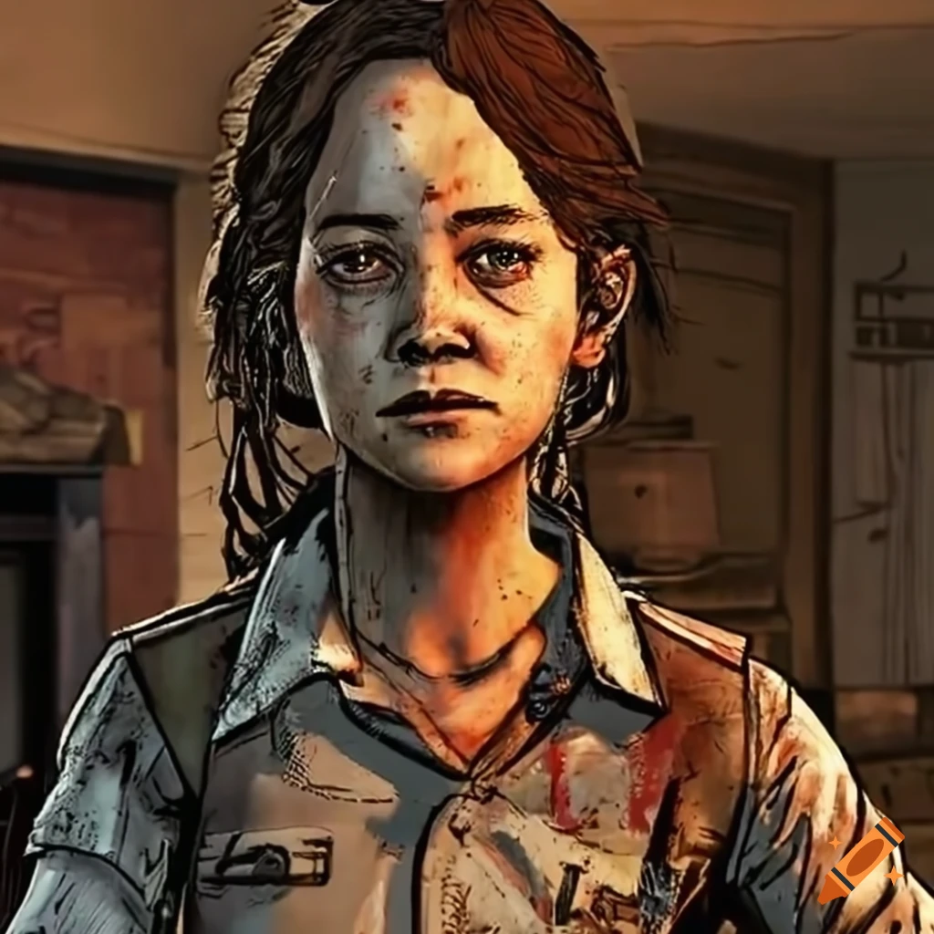 Doofy Gilmore as a survivor in The Walking Dead video game on Craiyon