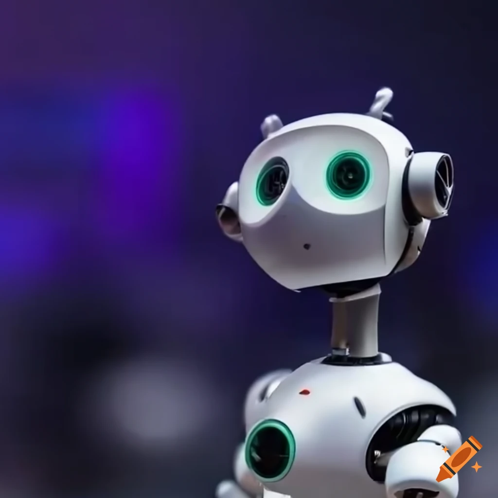 Cute futuristic robot with wheels on Craiyon