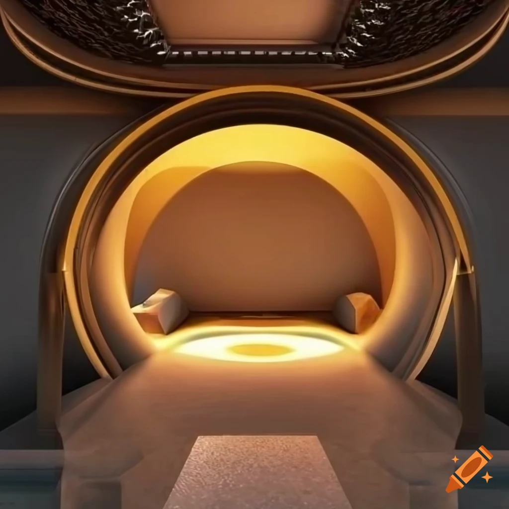 3d rendered surreal spa interior with pools and fountains on Craiyon