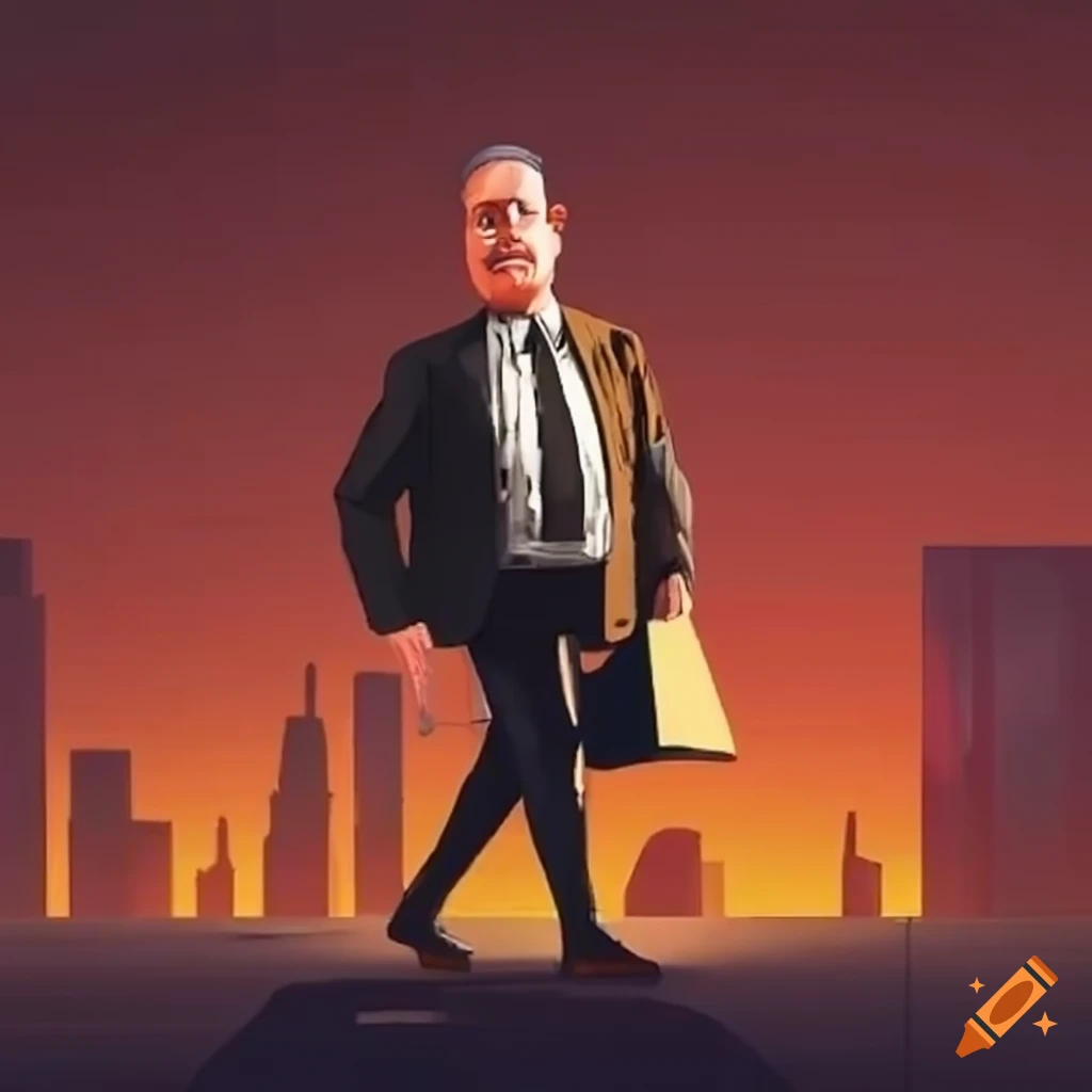 Image of a giant man in a city on Craiyon