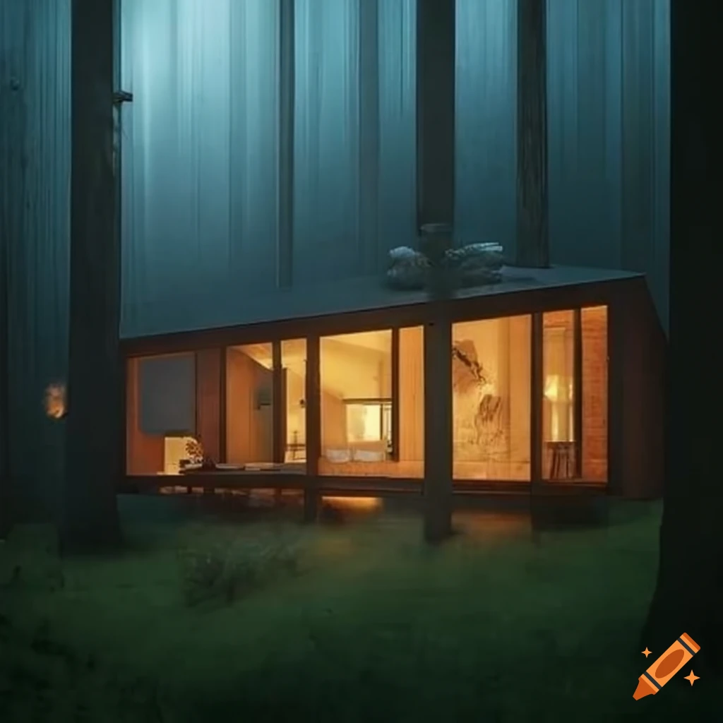 Glass house on Craiyon