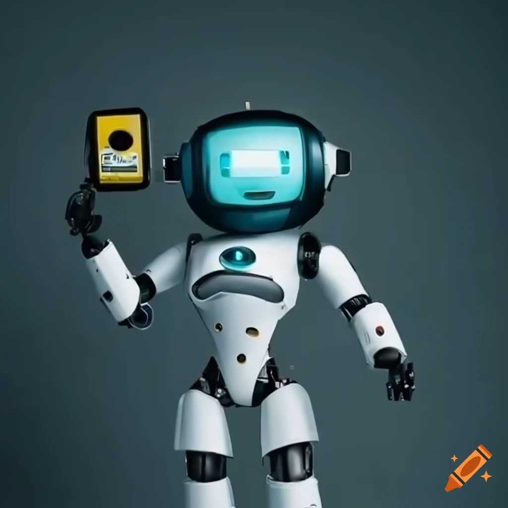 Cute futuristic robot with wheels on Craiyon