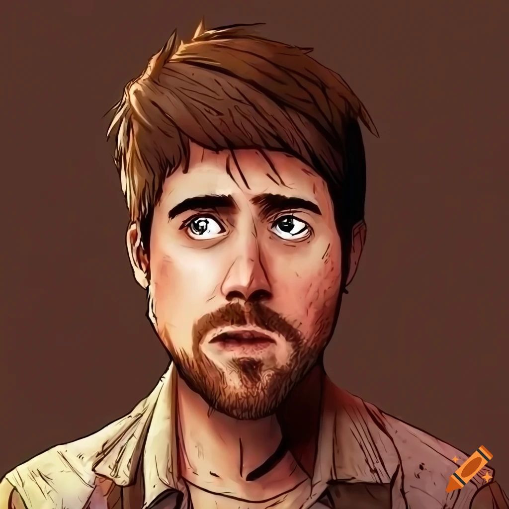 Digital art of ian hecox in the walking dead style on Craiyon