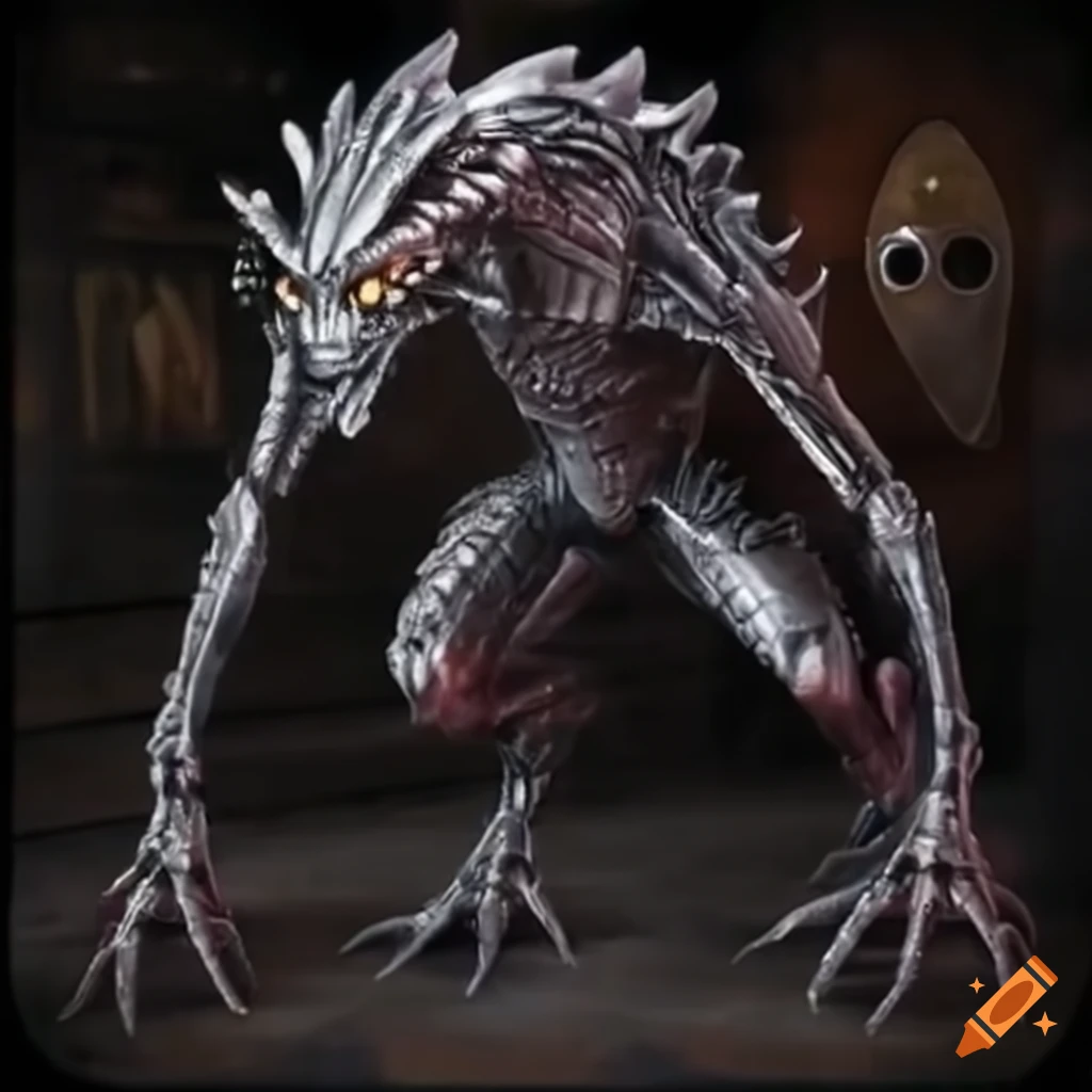 Cybernetic insectoid alien inspired by a dragon