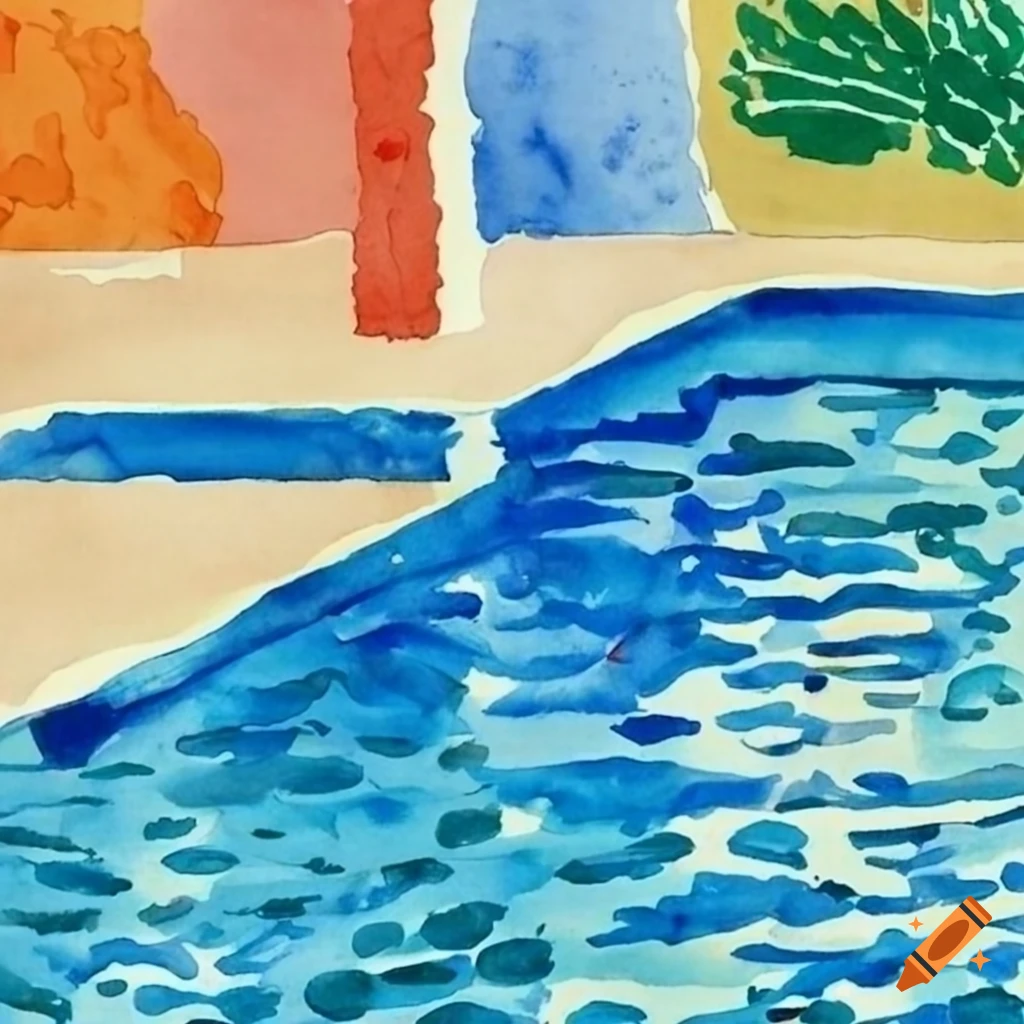 Watercolor painting of a seascape on Craiyon