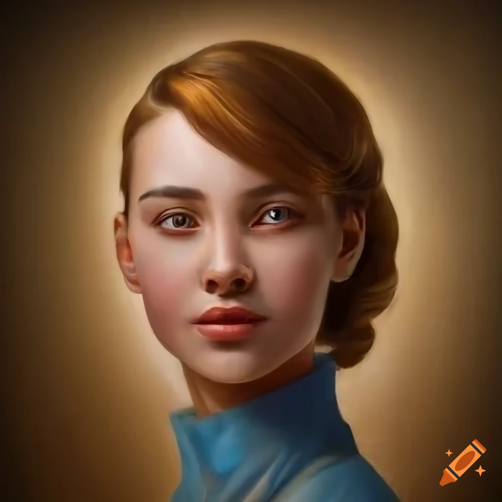 Hyper-detailed painting of a smiling female doctor on Craiyon