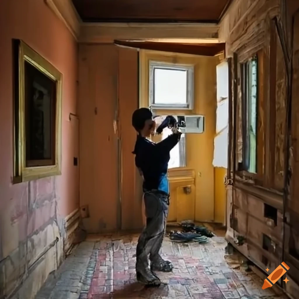 Image of a house in need of renovation on Craiyon