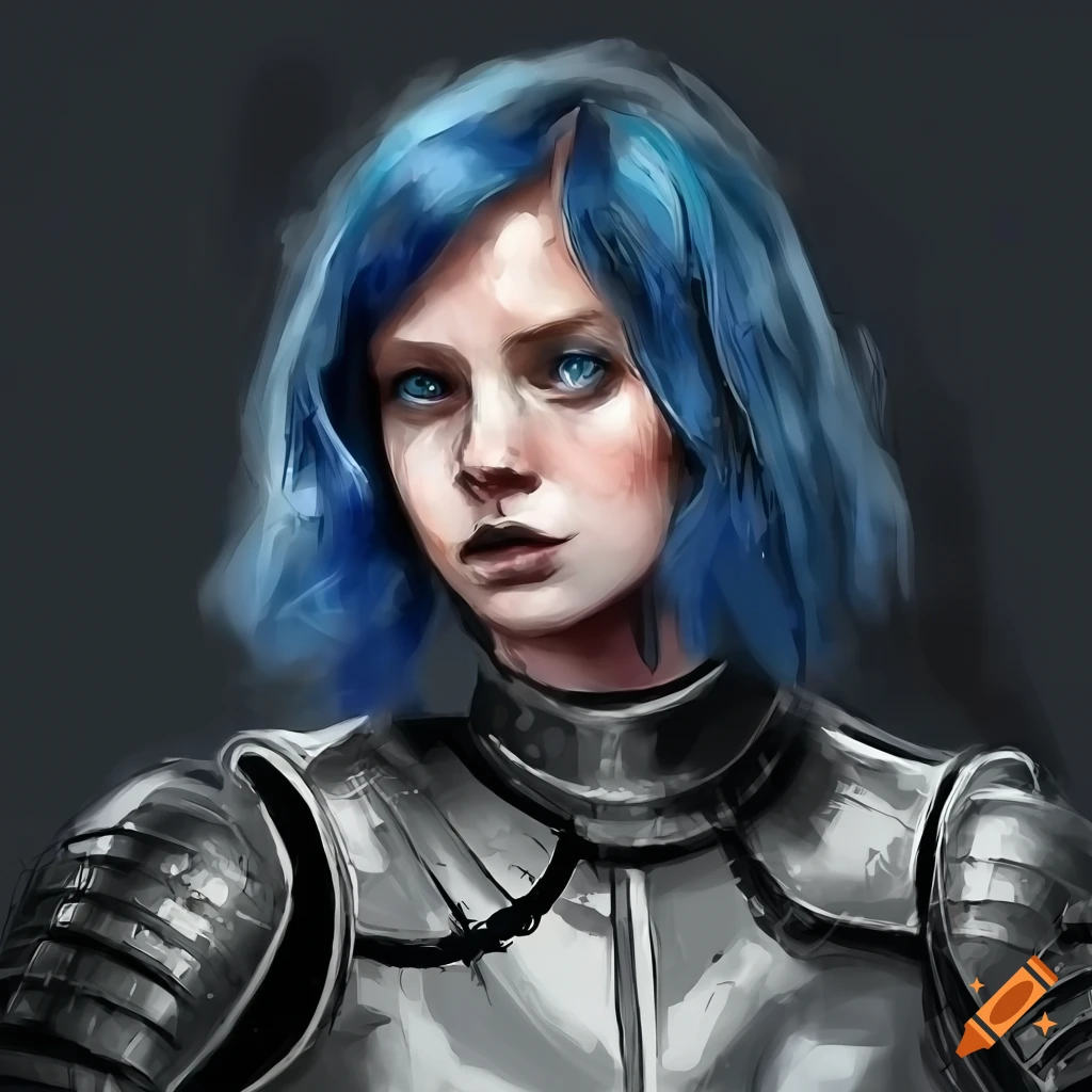 Platinum blonde haired man in light blue fur armor on Craiyon