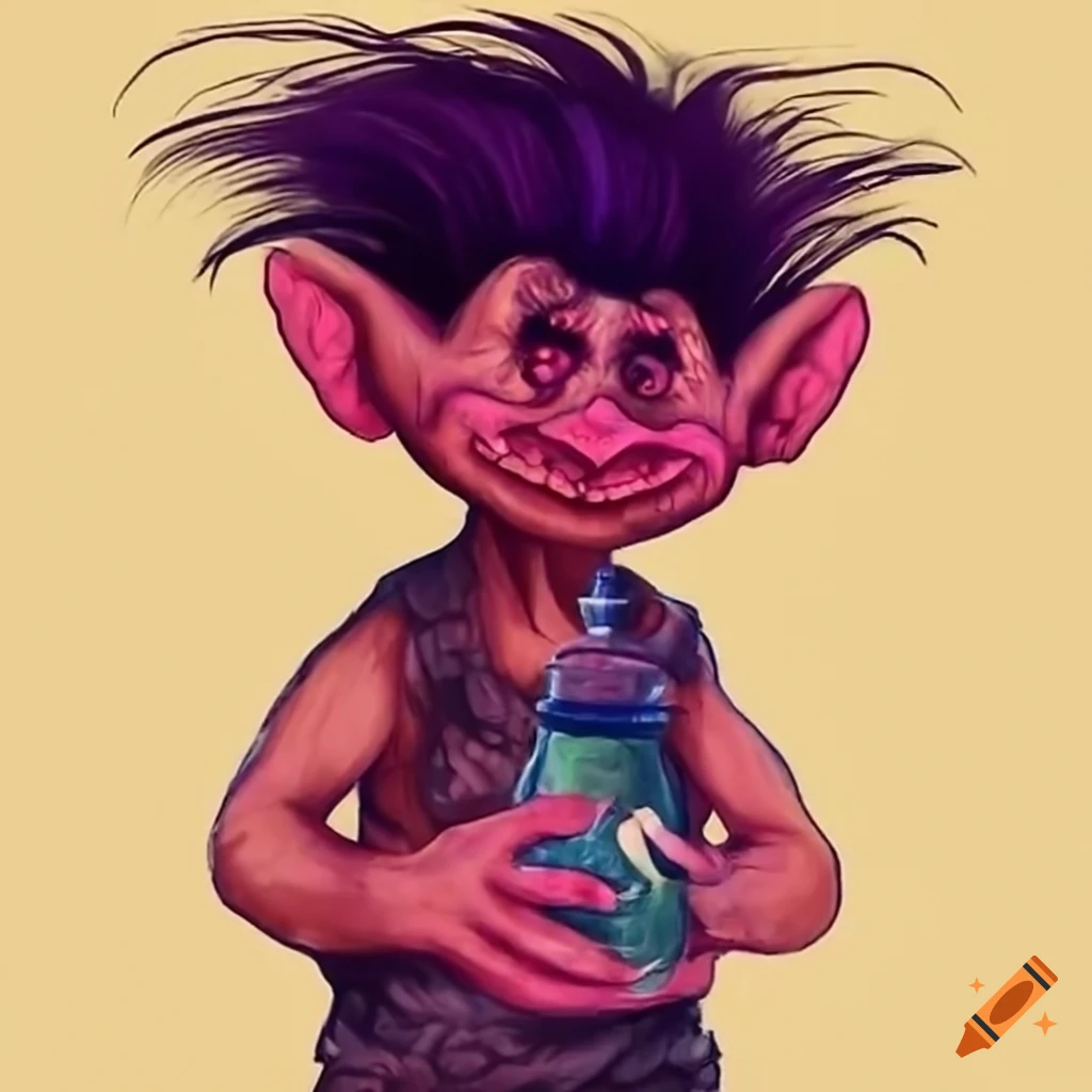 Ugly green troll with big ears on Craiyon