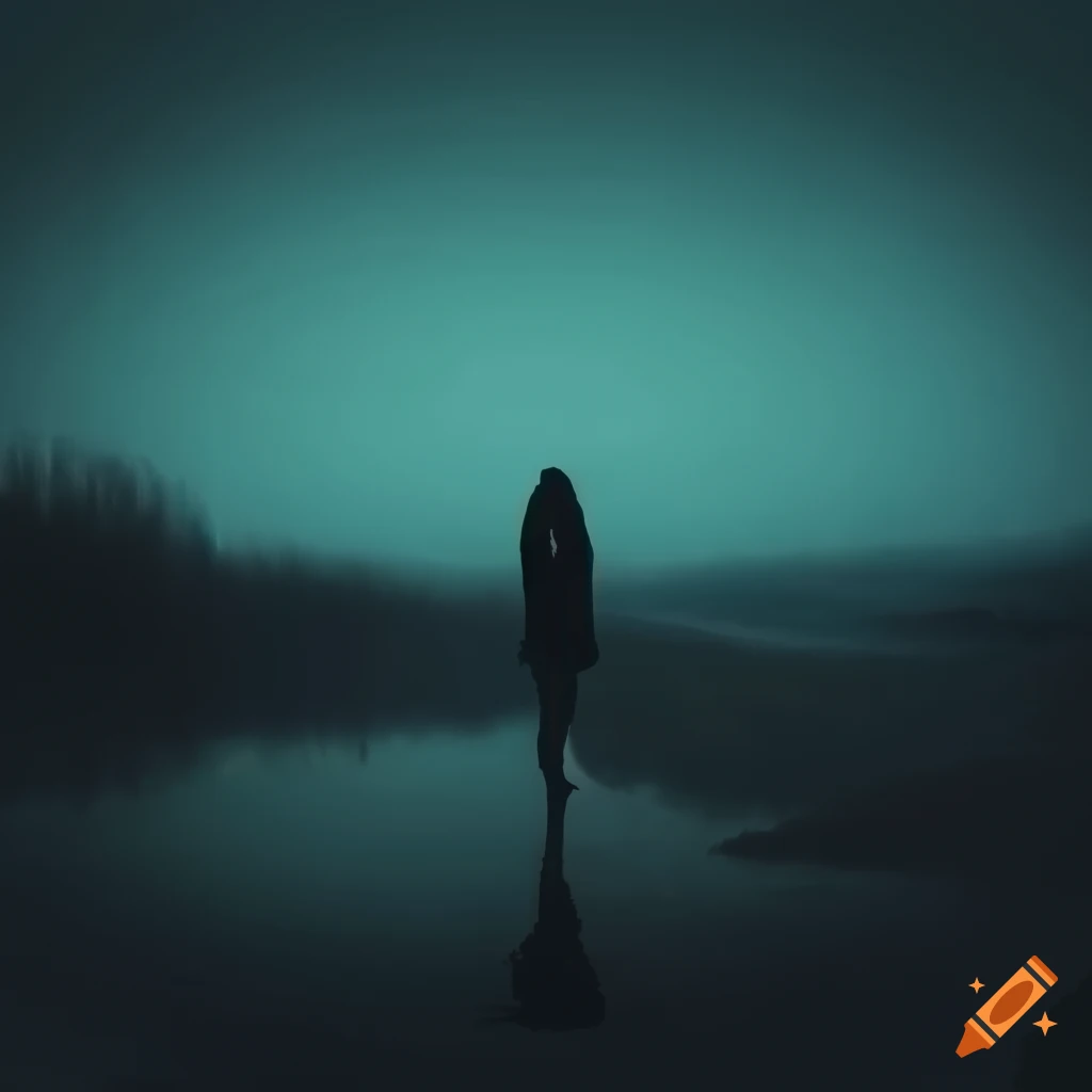 Artistic representation of a melancholy landscape on Craiyon