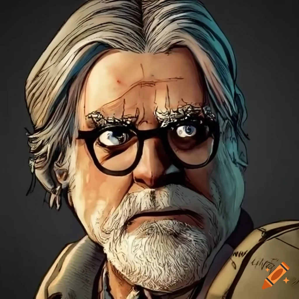 Matt groening as a survivor in the walking dead game