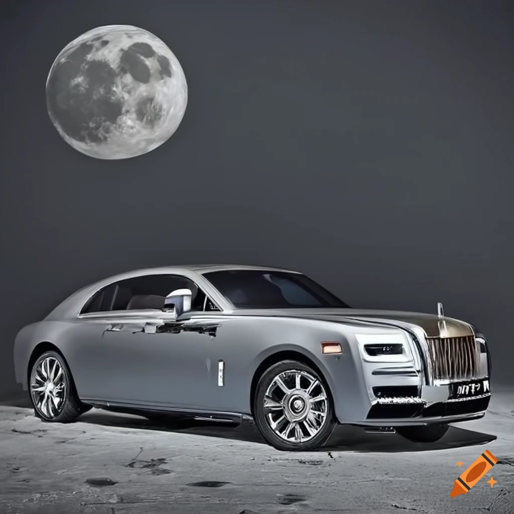 Detailed image of a rolls-royce wraith on the moon
