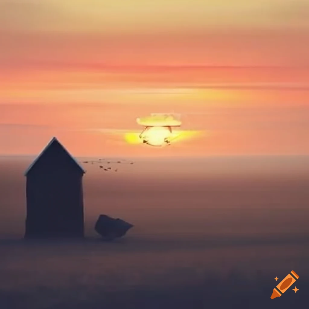Morning countryside landscape