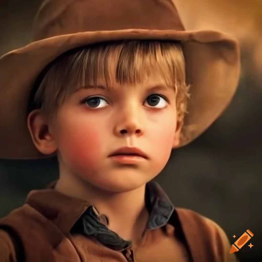 Photo of a canadian boy in a shiny red mountie uniform on Craiyon