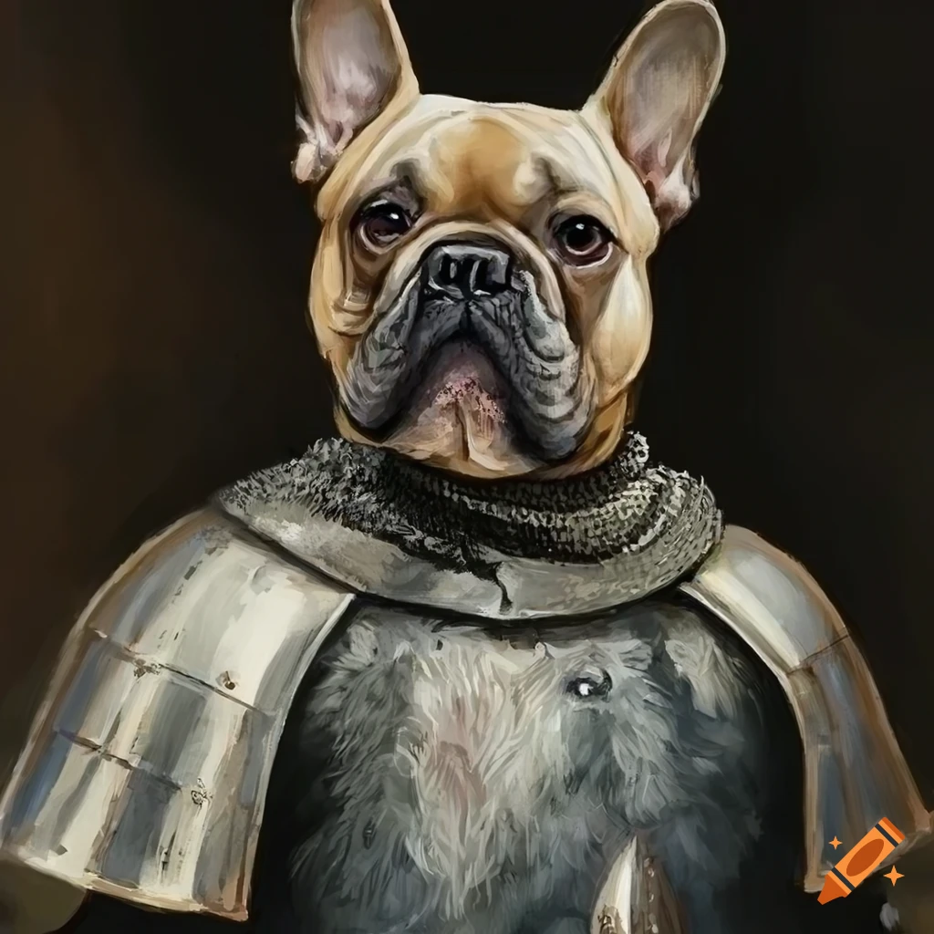 Enchanting husky in armor with a mythical vibe on Craiyon